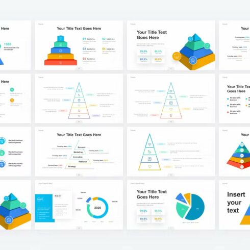 Pyramid Chart Infographic PowerPoint Template | Master Bundles