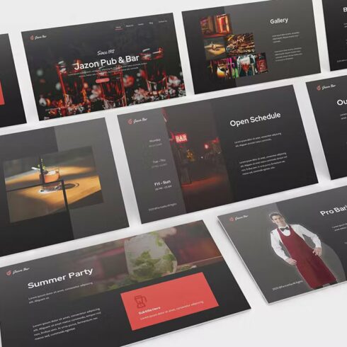 Pub & Bar PowerPoint Template | MasterBundles