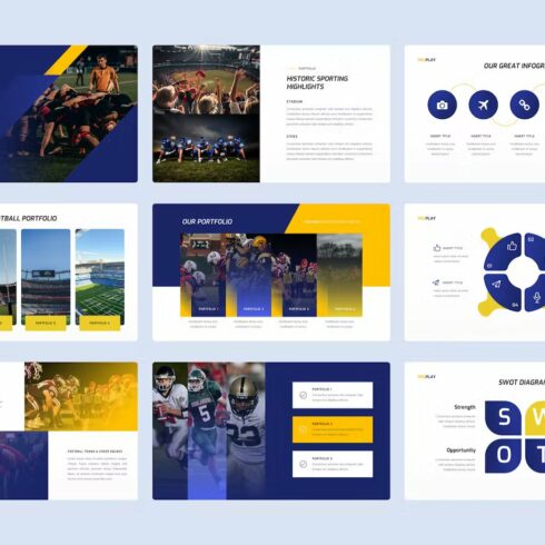 American Football Sports PowerPoint Template | MasterBundles