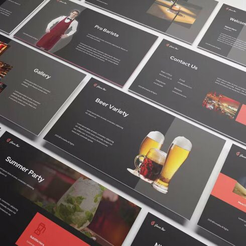 Pub & Bar PowerPoint Template | MasterBundles