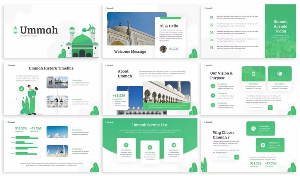 Ummah - Arabic Powerpoint Template – MasterBundles
