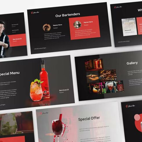 Pub & Bar PowerPoint Template | MasterBundles