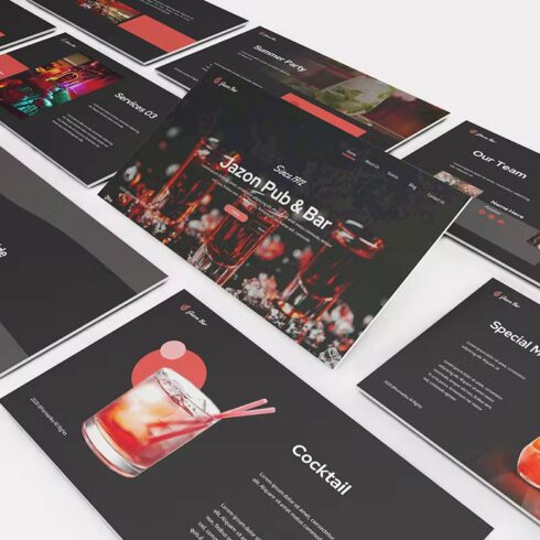 Pub & Bar PowerPoint Template | MasterBundles