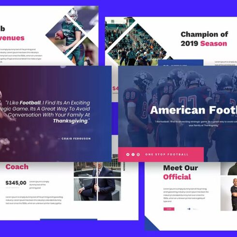 American Football Powerpoint Template | Master Bundles