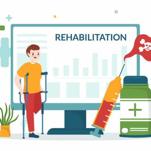 10 Rehabilitation or Physiotherapy Cartoon Illustration | MasterBundles