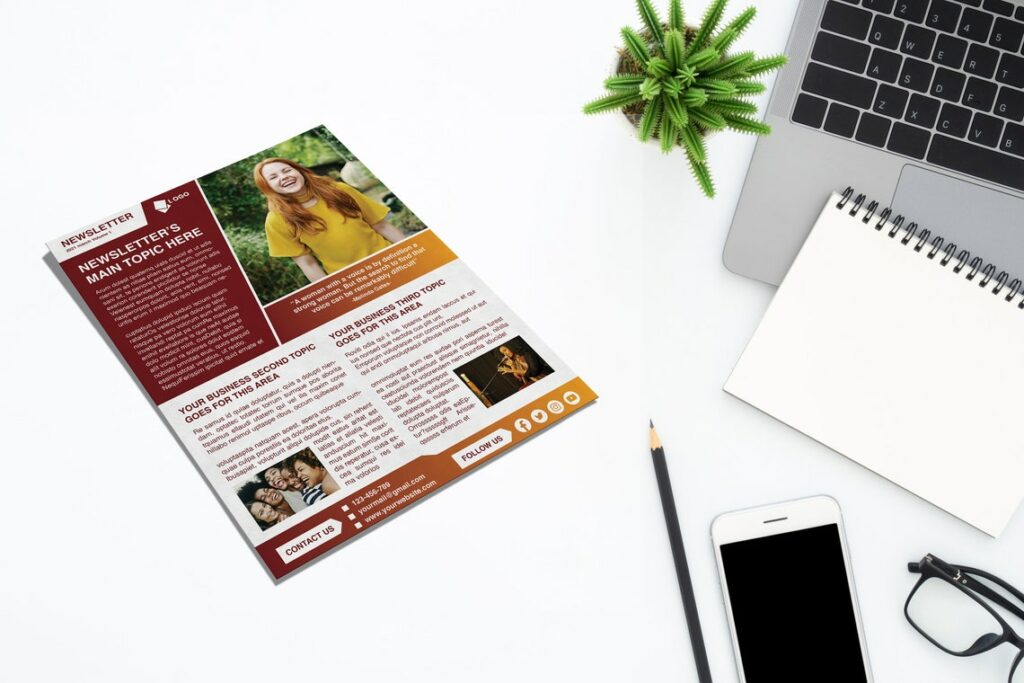 Reusable Newsletter Template ( 8.5 X 11 Size ) – MasterBundles