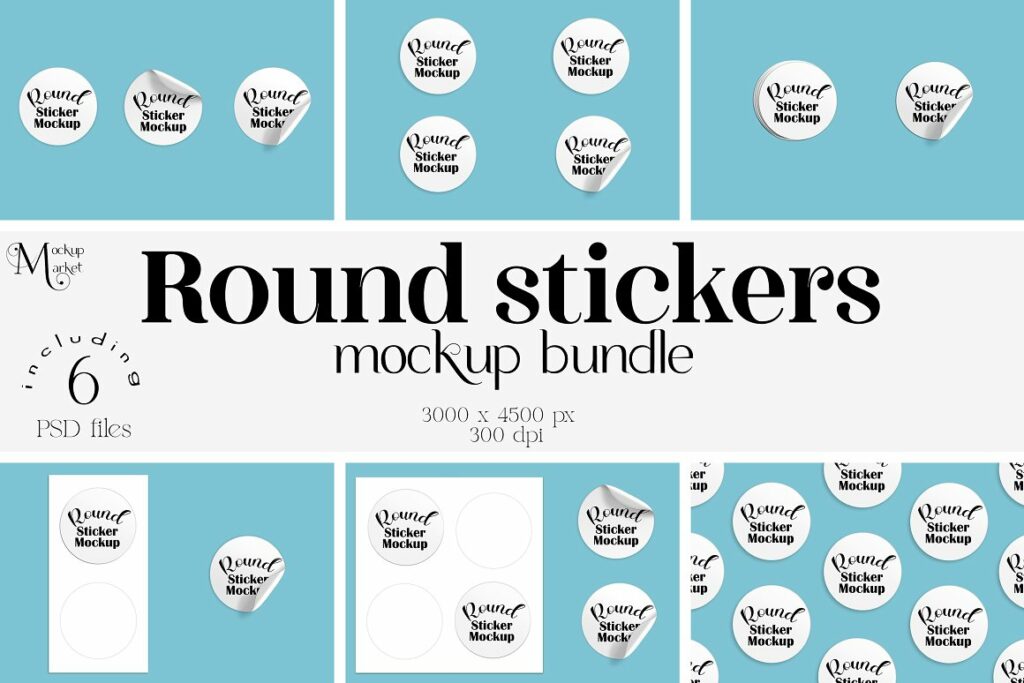 Round Sticker Mockup Bundle – MasterBundles