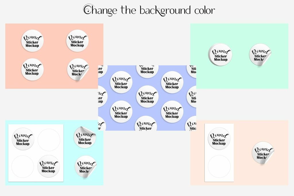 Round Sticker Mockup Bundle – MasterBundles