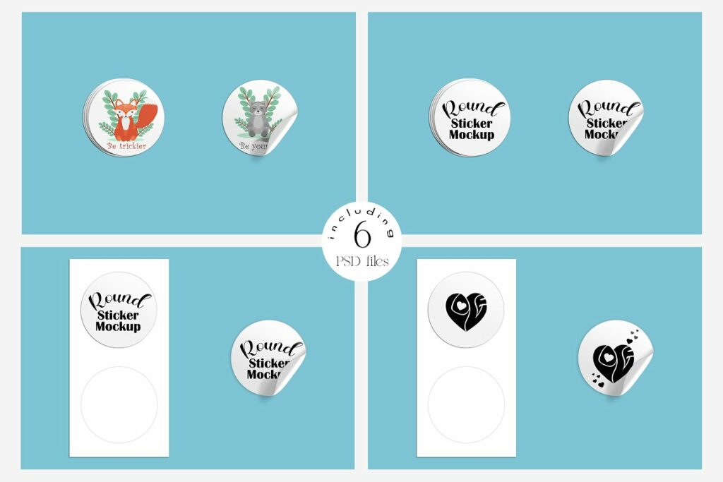Round Sticker Mockup Bundle – MasterBundles