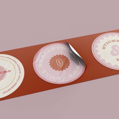 Round Stickers Mockup | Master Bundles