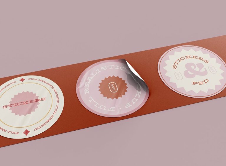Round Stickers Mockup – MasterBundles