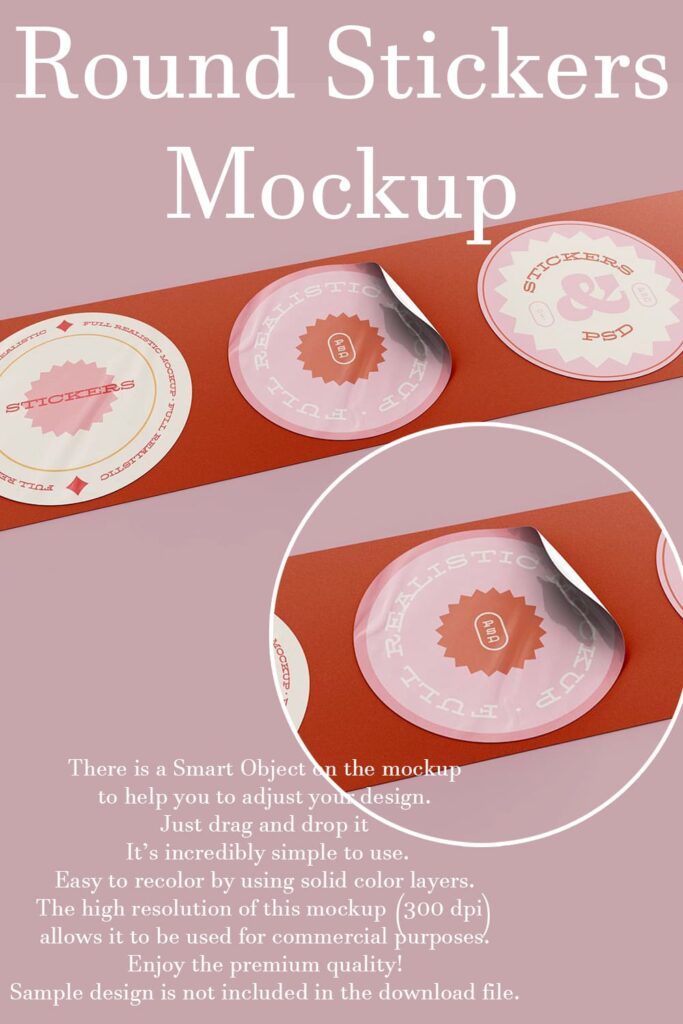 Round Stickers Mockup – MasterBundles