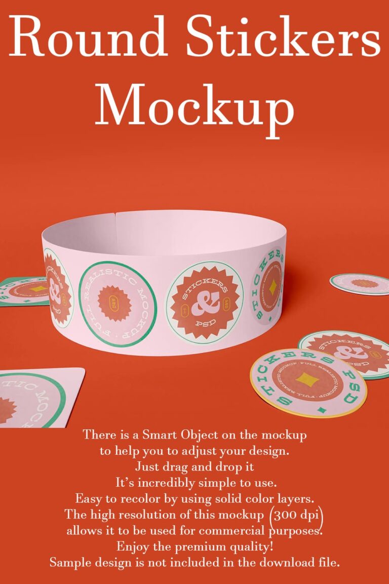 Round Stickers Mockup Template – MasterBundles