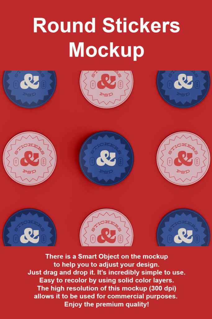 Round Stickers Mockup PSD – MasterBundles