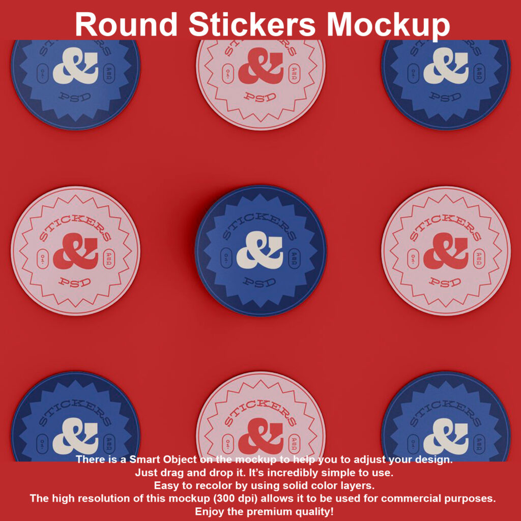 Round Stickers Mockup PSD – MasterBundles