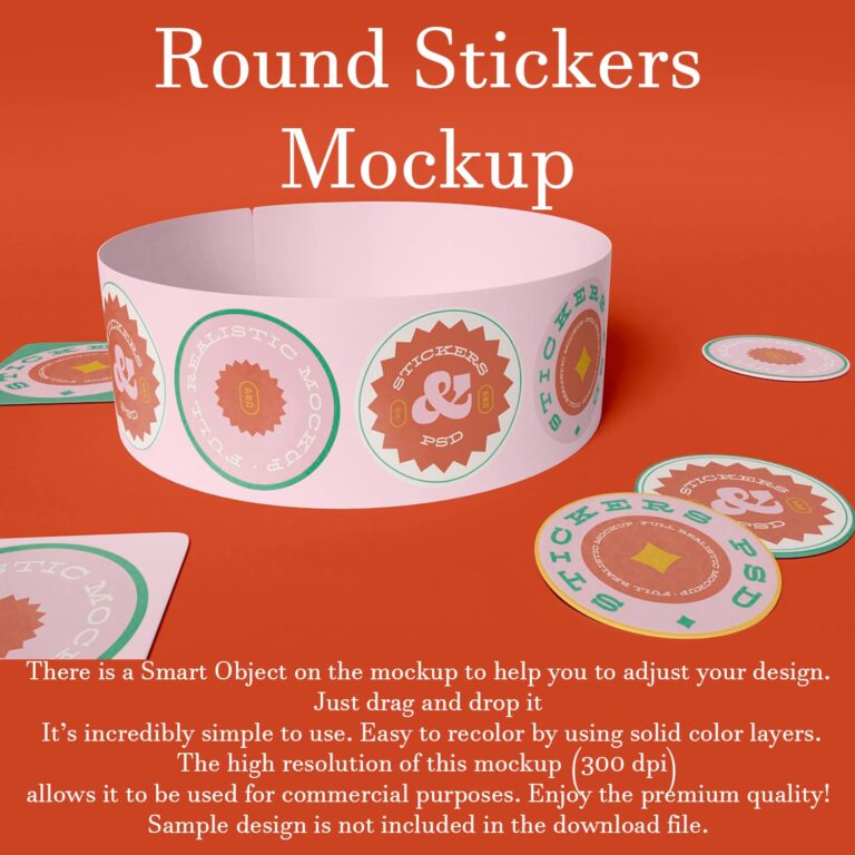 Round Stickers Mockup Template – MasterBundles