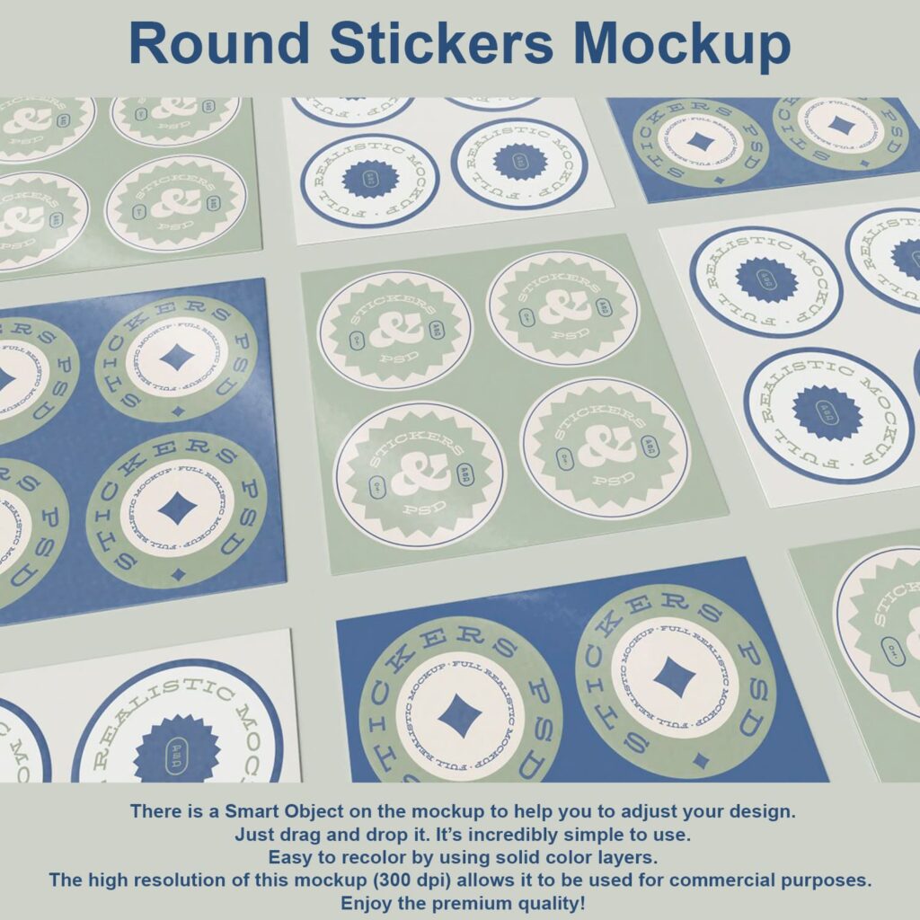 Round Stickers Mockup Graphics – MasterBundles