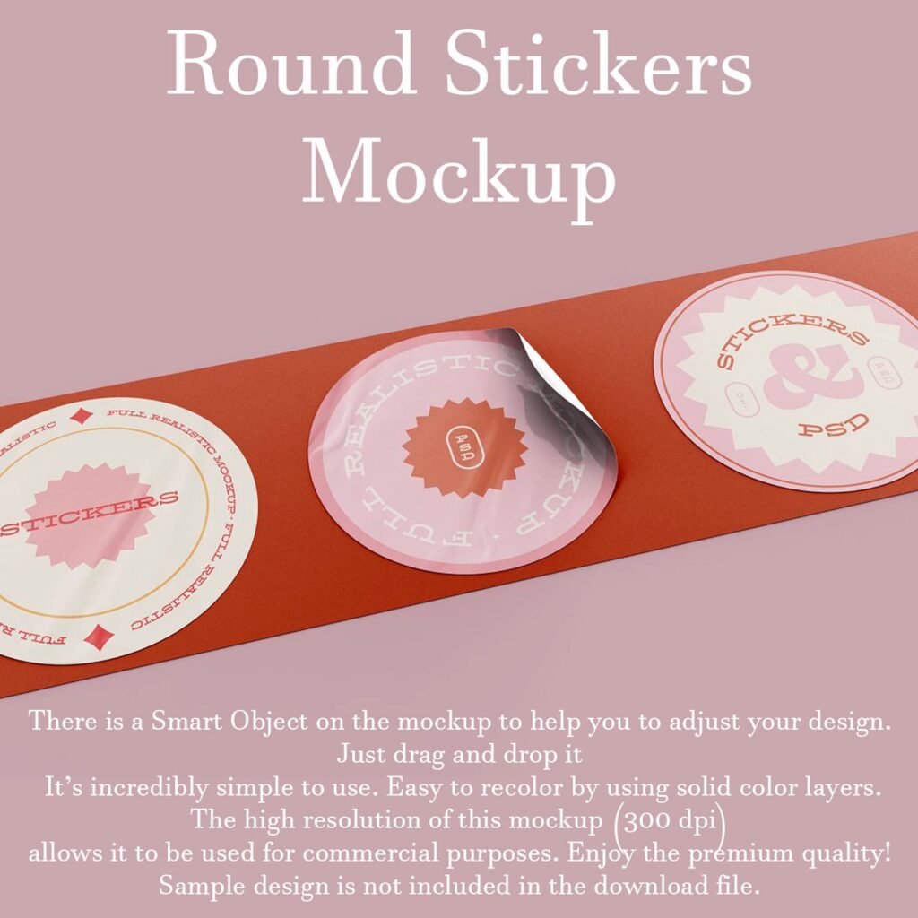 Round Stickers Mockup – MasterBundles