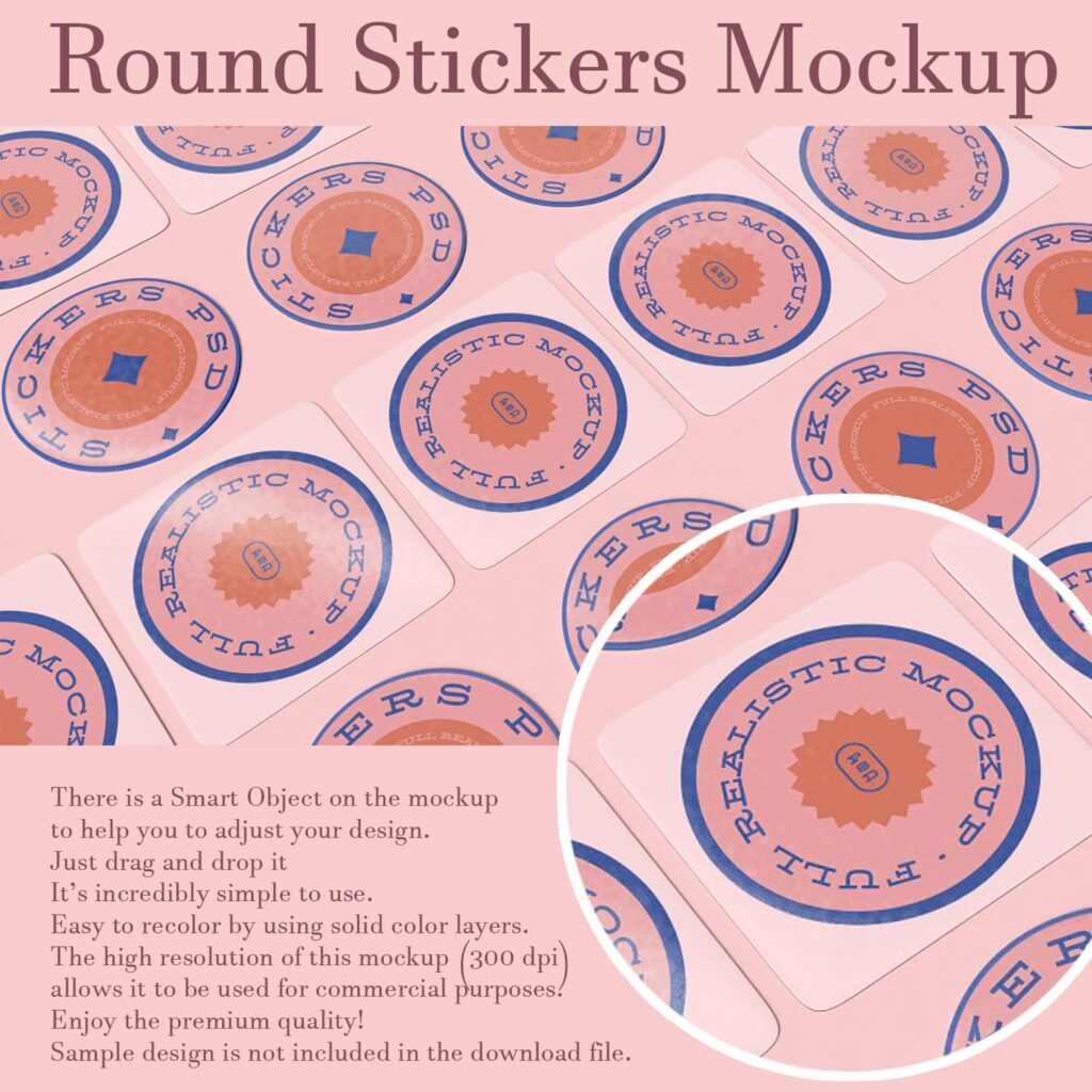 Round Stickers Mockup – MasterBundles