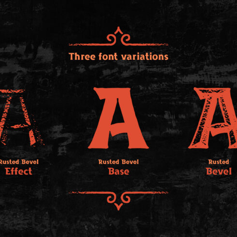 Rusted Bevel Typeface | MasterBundles