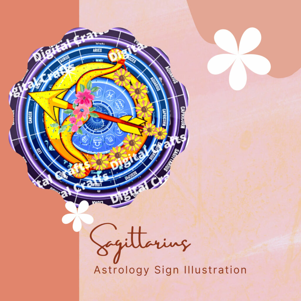 Sagittarius Astrology Sign Illustration – MasterBundles
