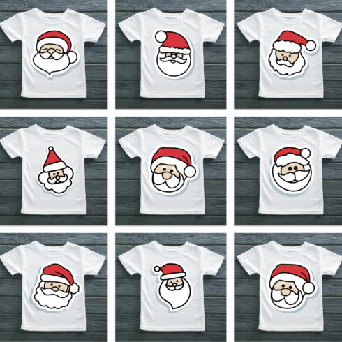 Santa Face SVG T-shirt Designs – MasterBundles