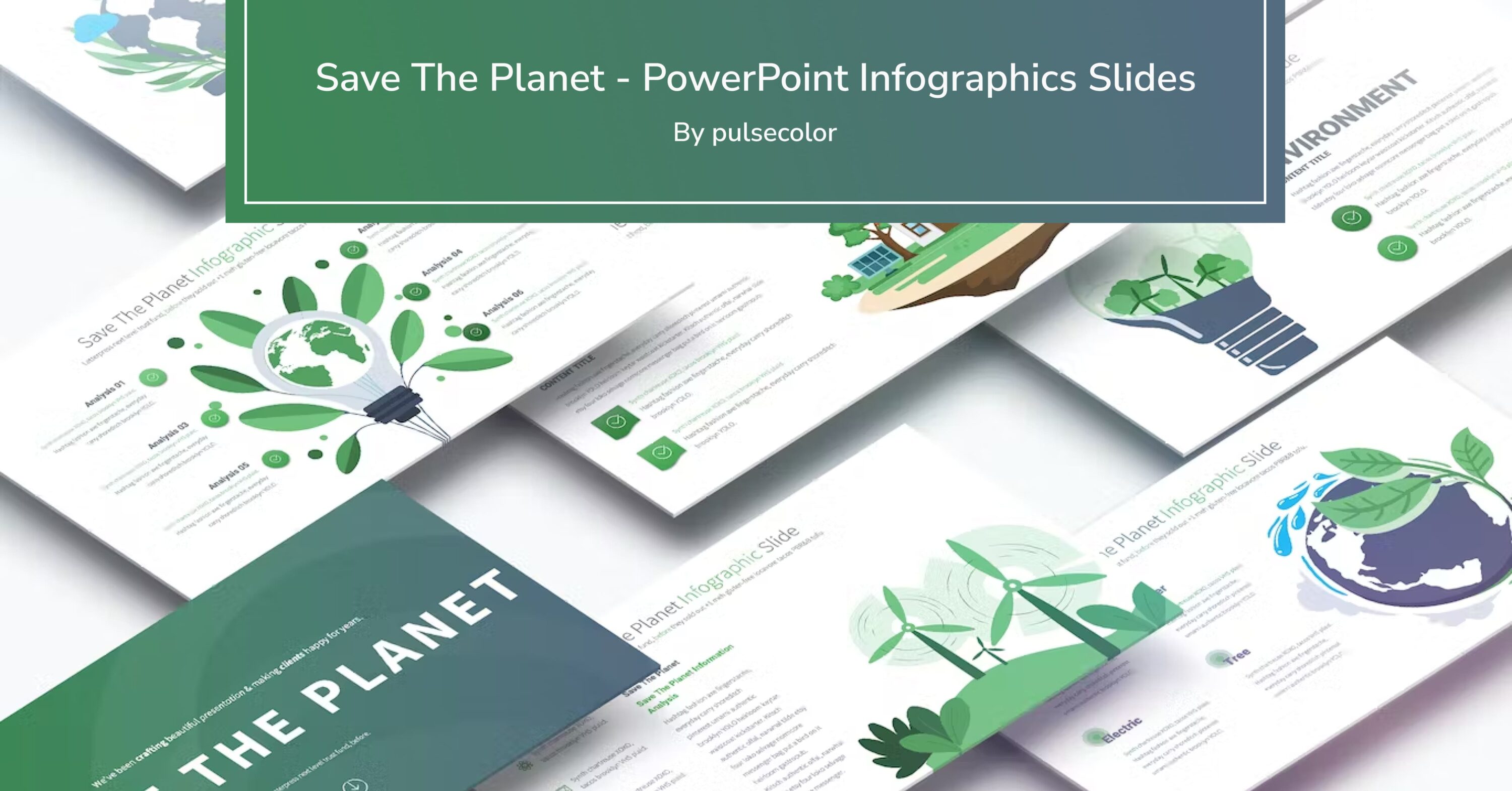 Save The Planet PowerPoint Infographics Slides – MasterBundles