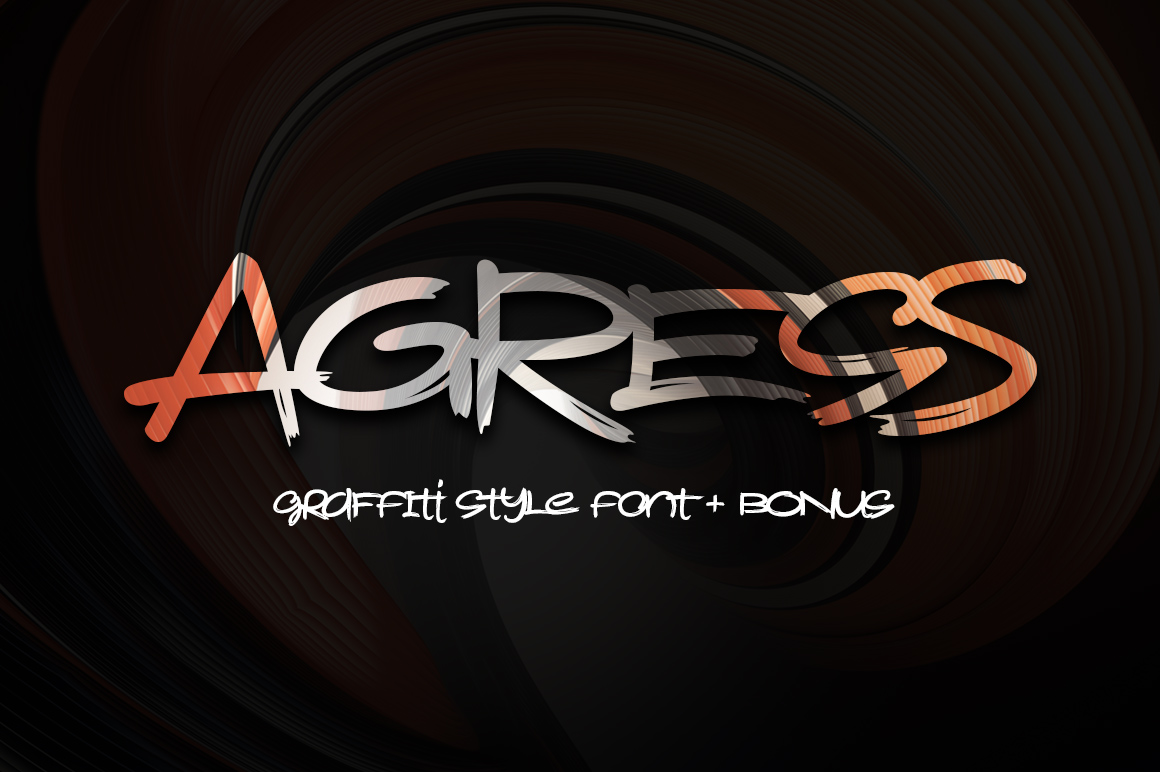 Script Graffiti Agress Font - MasterBundles
