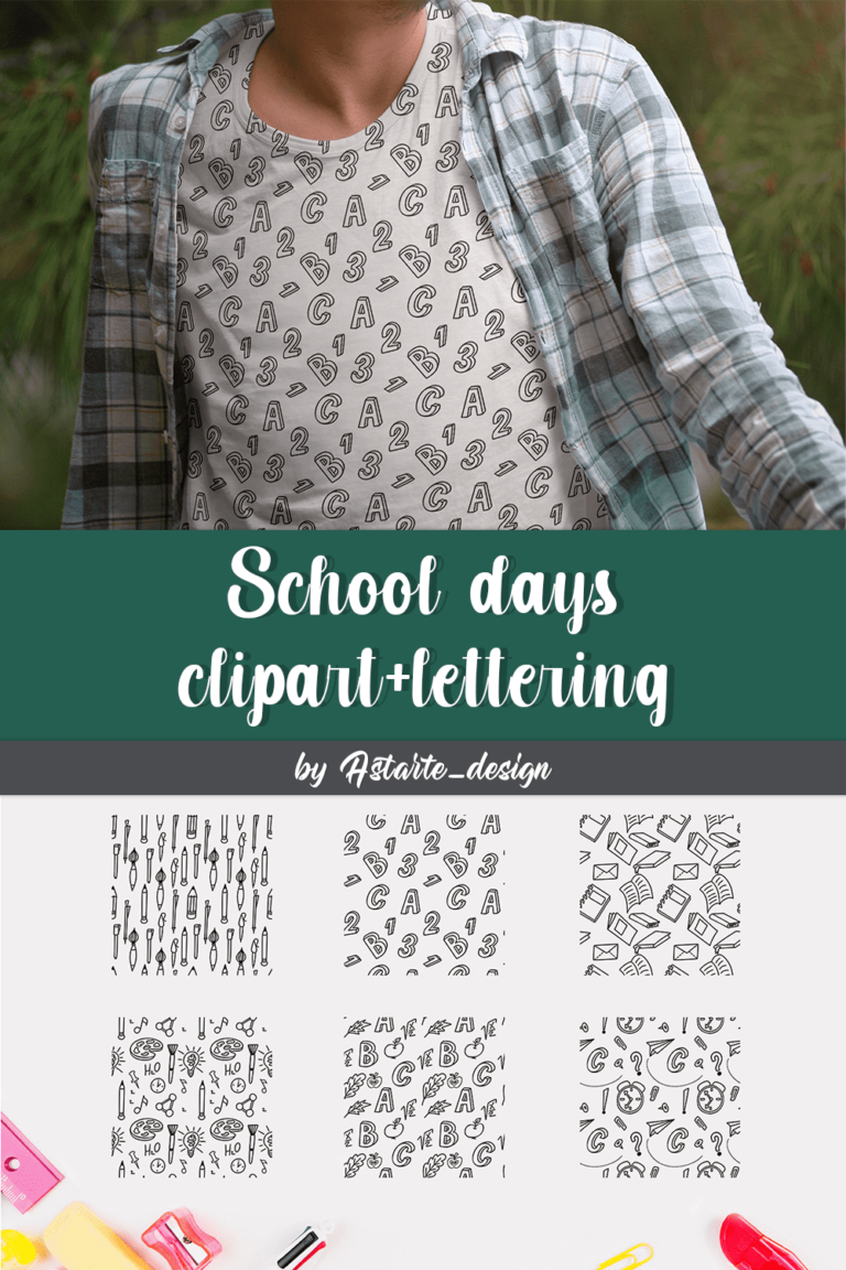 School Days - Clipart + Lettering – MasterBundles