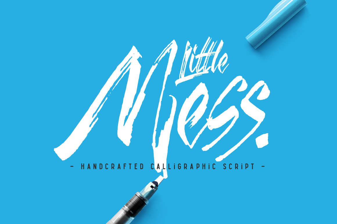 Handcrafted Little Mess Script font - MasterBundles