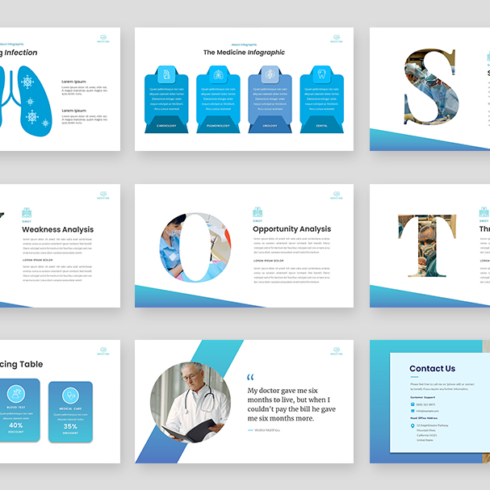 Medical Presentation Business PowerPoint Template | MasterBundles