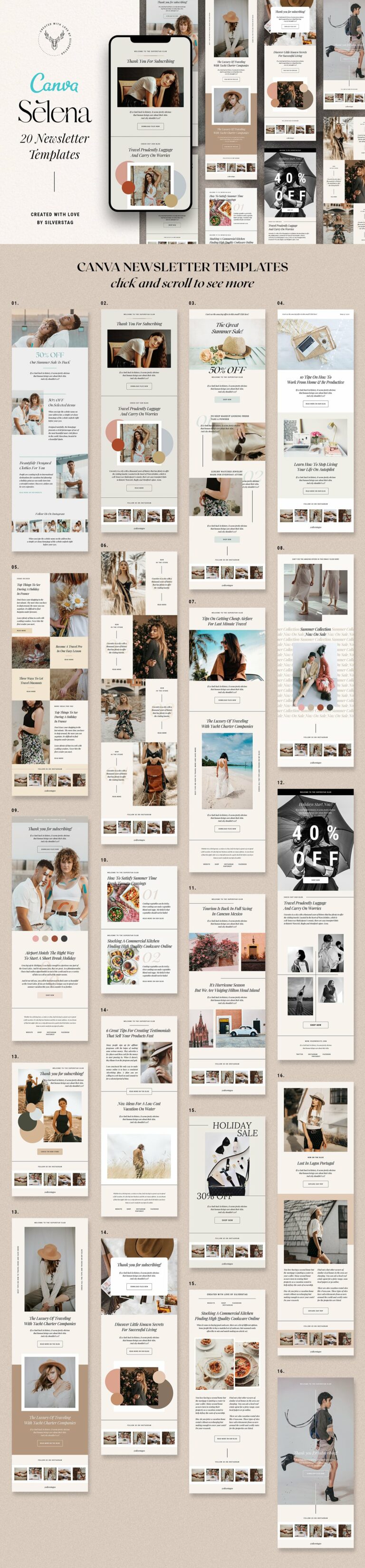 Selena - Canva Newsletter Templates – MasterBundles