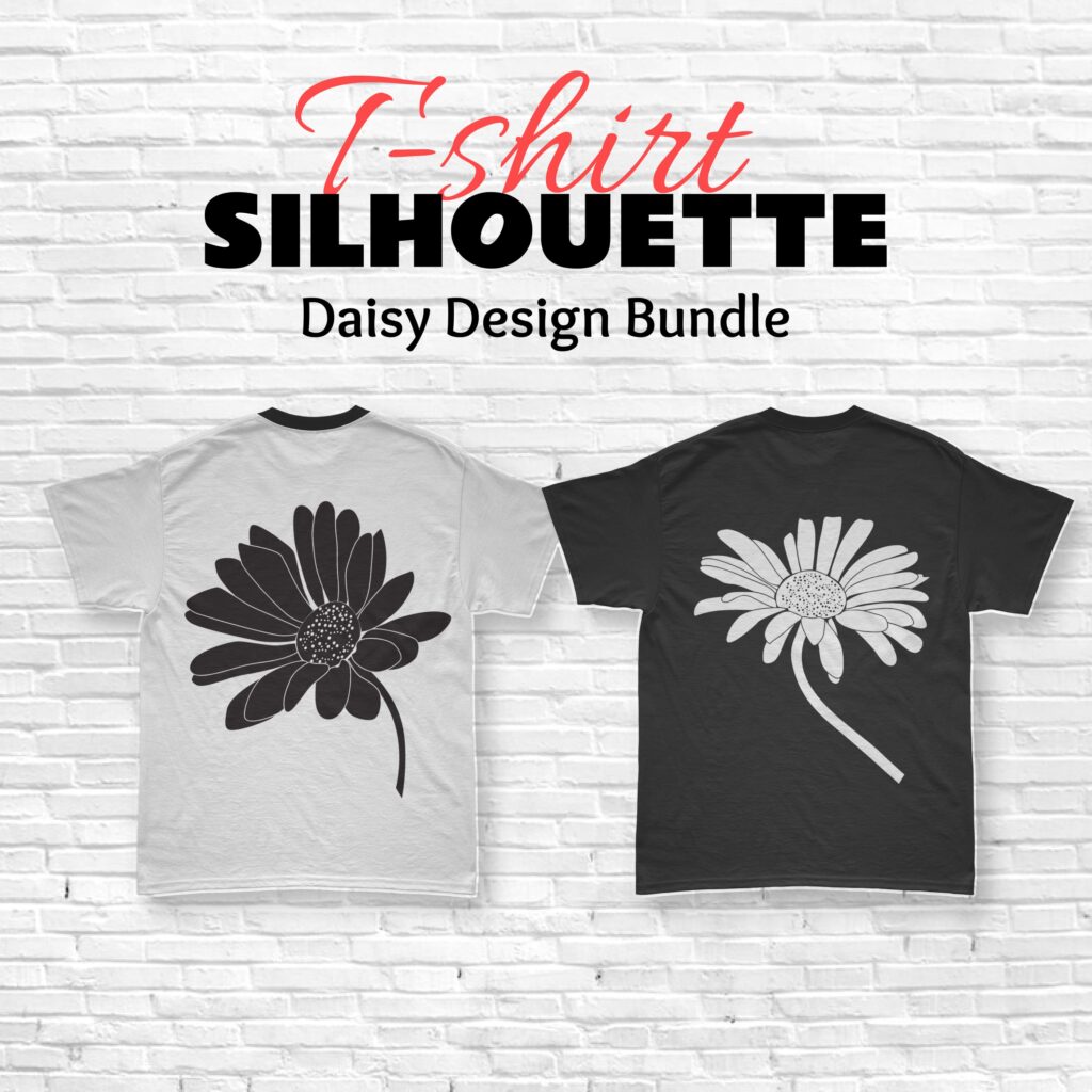 Silhouette Daisy T-shirt Designs Bundle – MasterBundles