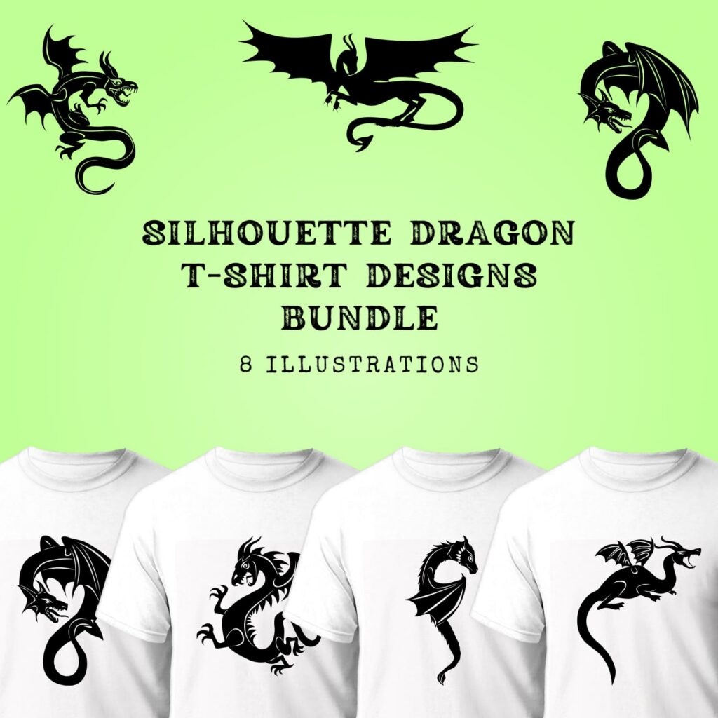 Dragon T-shirt Design Bundle PNG – MasterBundles