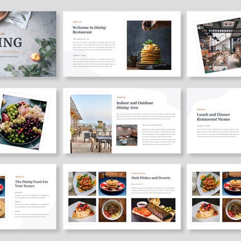 Dining - Restaurant Presentation PowerPoint Template | MasterBundles