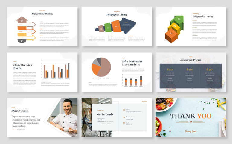 Dining - Restaurant Presentation PowerPoint Template - MasterBundles