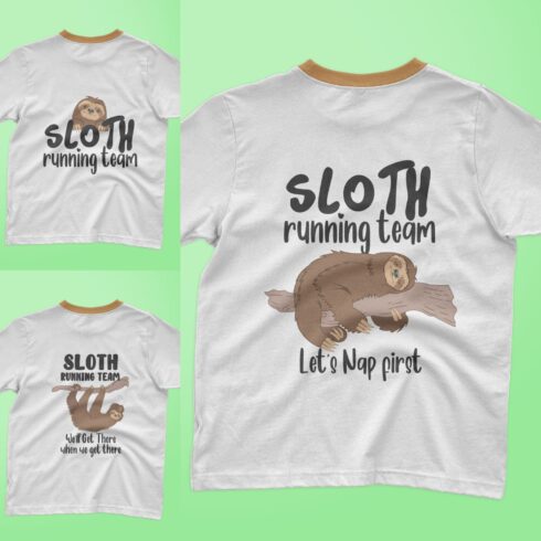 Sloth Running Team SVG T-Shirt Designs Bundle – MasterBundles