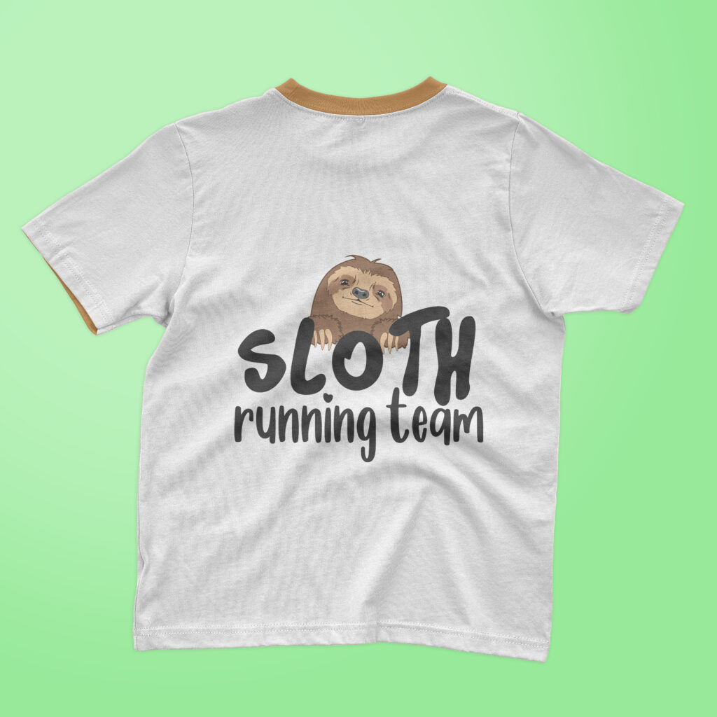 Sloth Running Team SVG T-Shirt Designs Bundle – MasterBundles