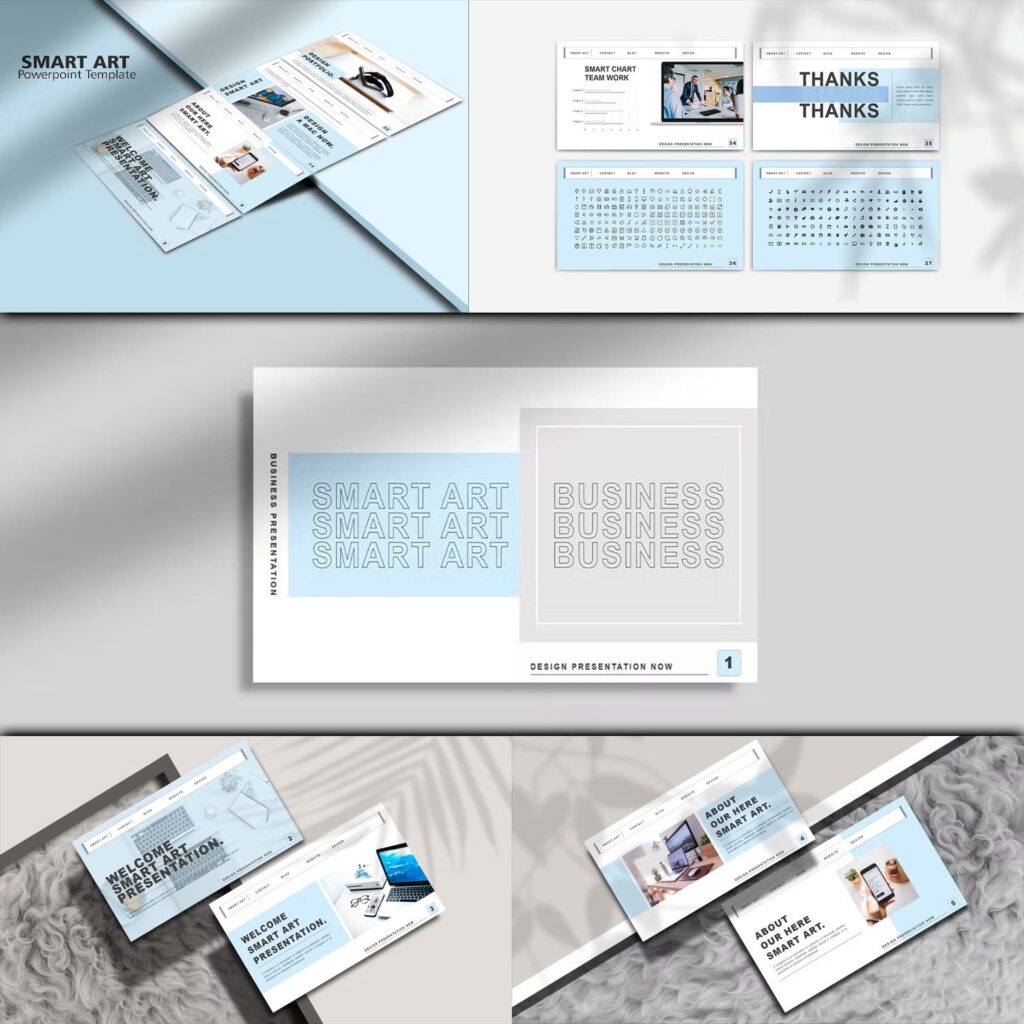 Smart Art & Tree Diagram Powerpoint Template – MasterBundles