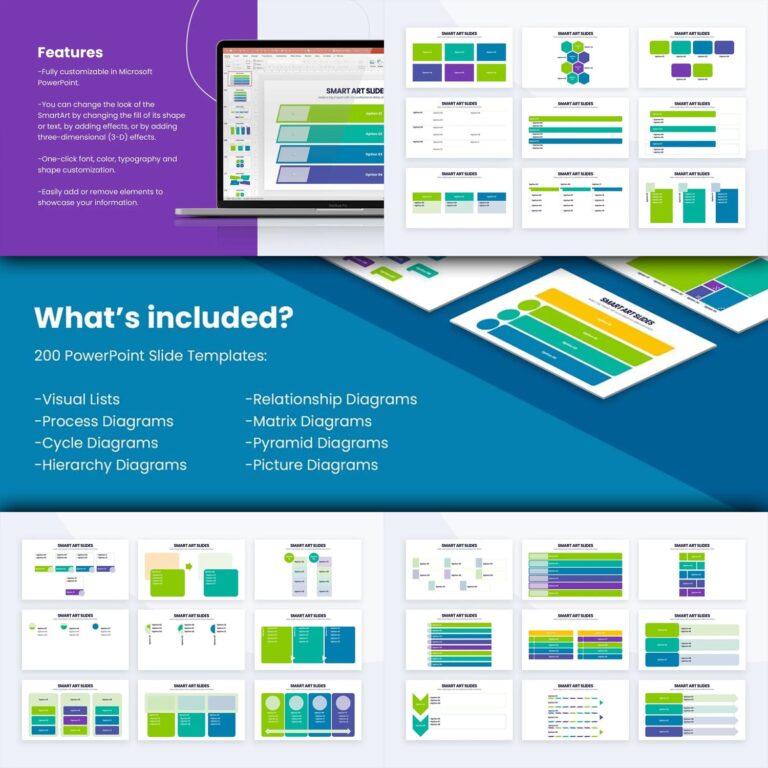 Smart Art Powerpoint Templates | Infographics Easy To Edit Compatible ...