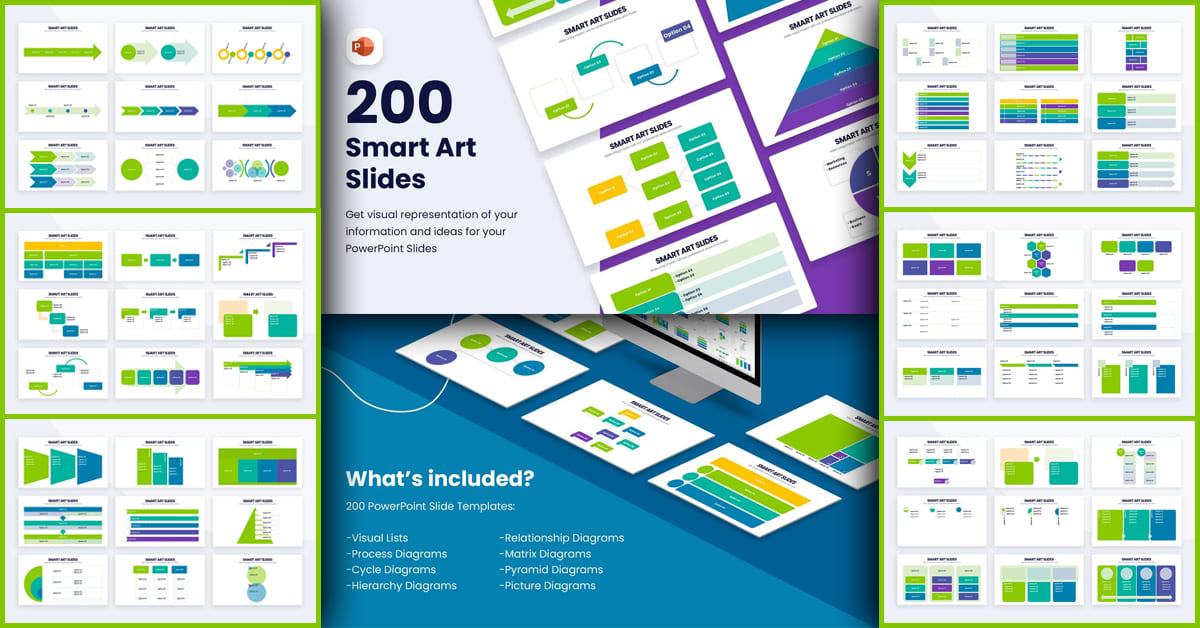 Smart Art Powerpoint Templates | Infographics Easy To Edit Compatible ...