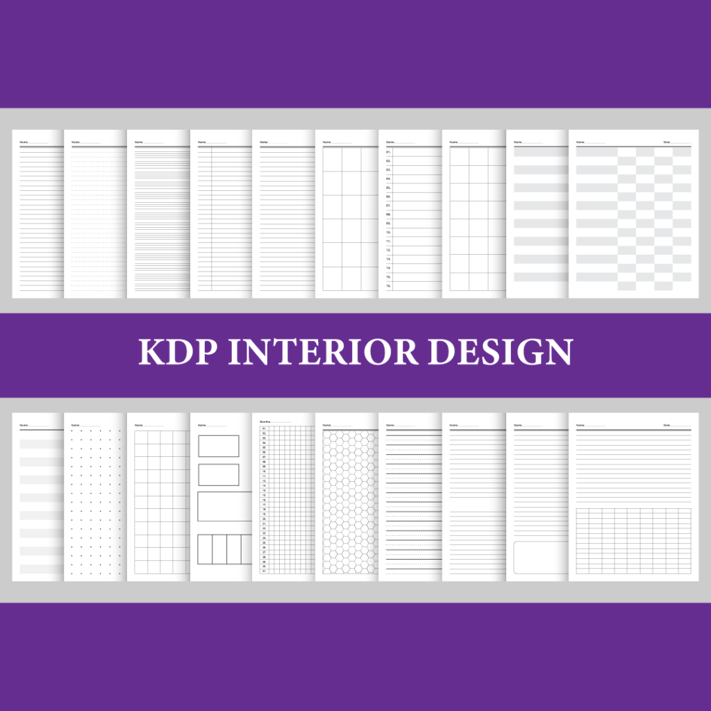 20 Printable Notebook Papers Editable KDP Interior - MasterBundles
