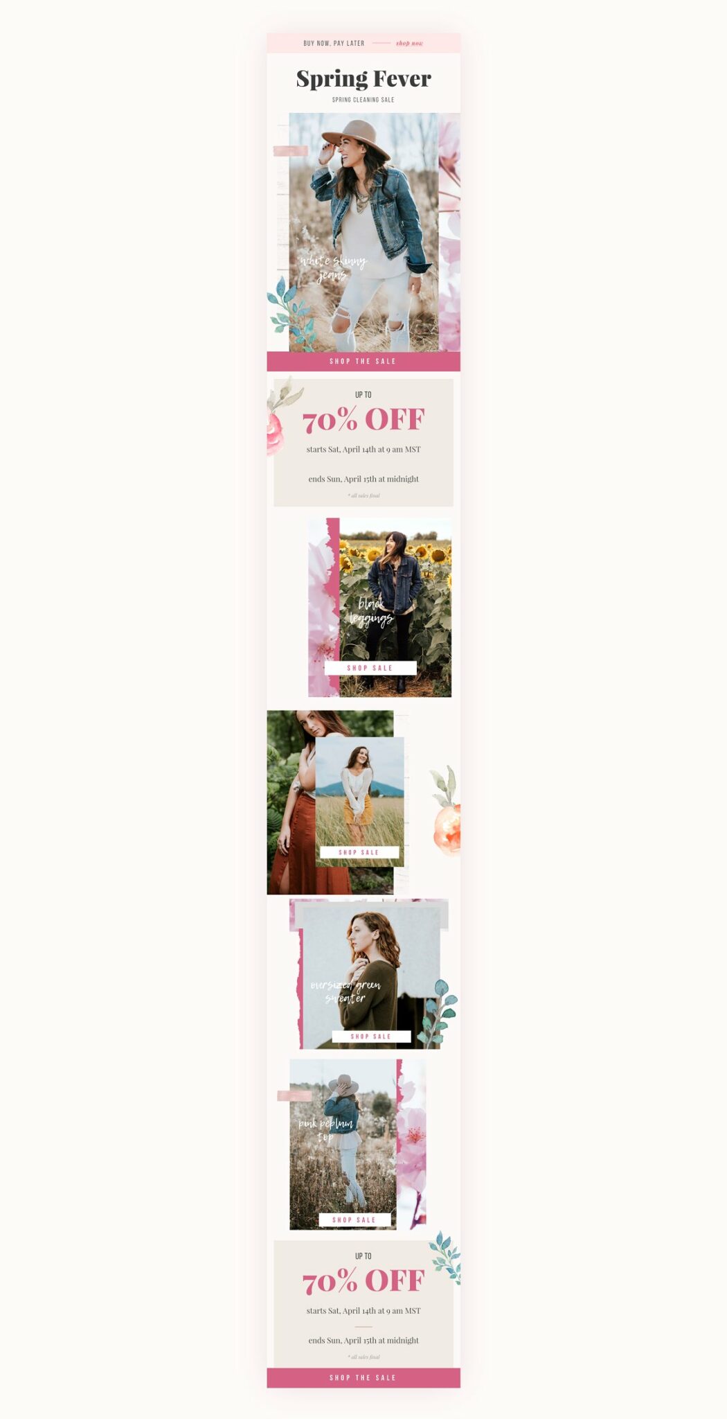 Spring Fashion Email Design Template – MasterBundles