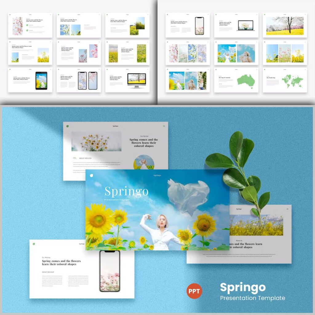 Springo - Flowers Powerpoint Template – MasterBundles