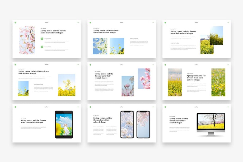 Springo - Flowers Powerpoint Template – MasterBundles