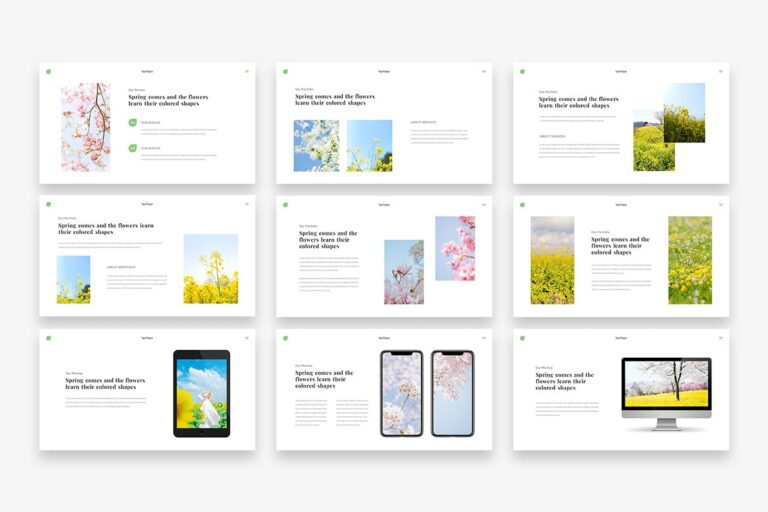 Springo - Flowers Powerpoint Template – MasterBundles
