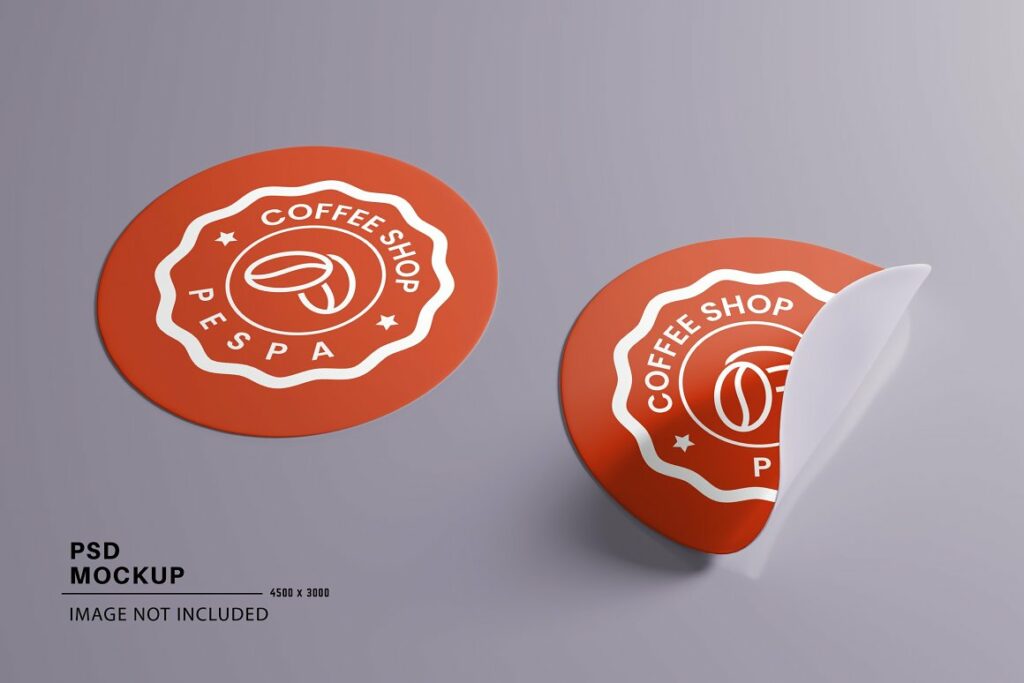 Sticker High Quality Logo Mockup Psd – MasterBundles