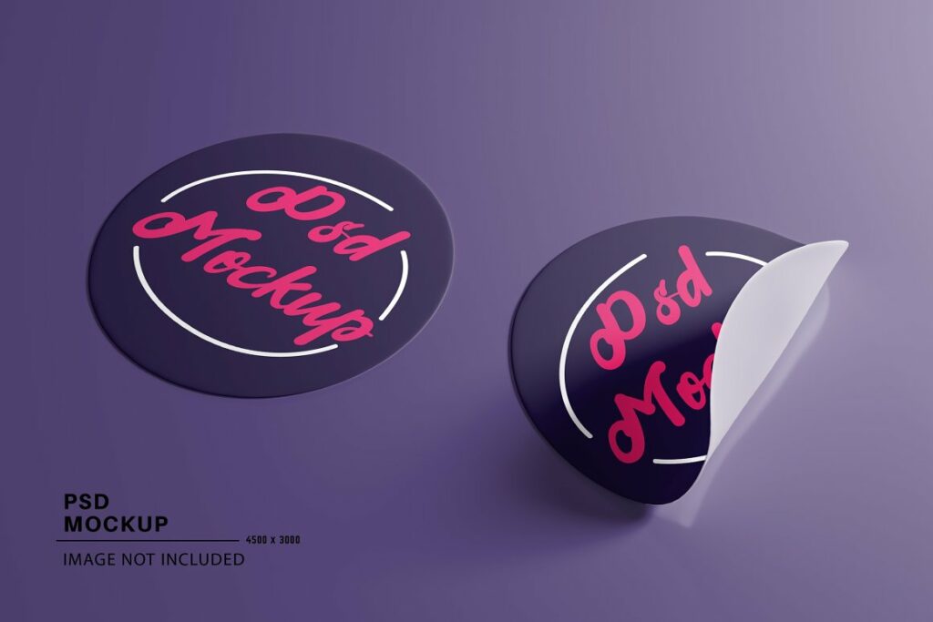 Sticker High Quality Logo Mockup Psd – MasterBundles