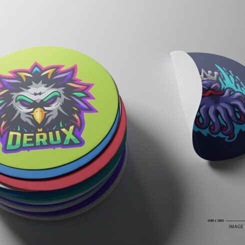 Sticker Logo Mockup PSD | Master Bundles