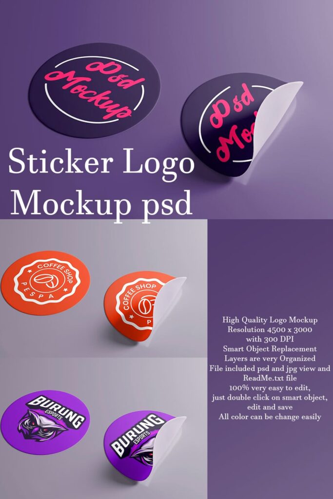 Sticker High Quality Logo Mockup Psd – MasterBundles